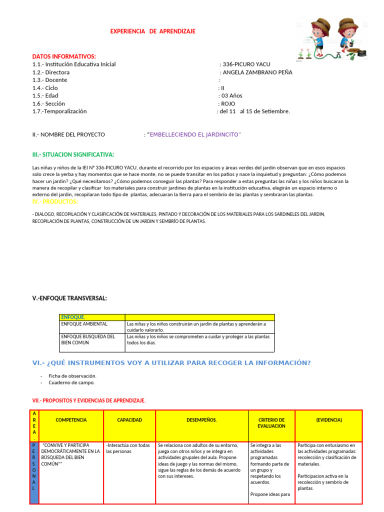Experiencia Las Plantas-Picuro | PDF | Verdad | Evaluación