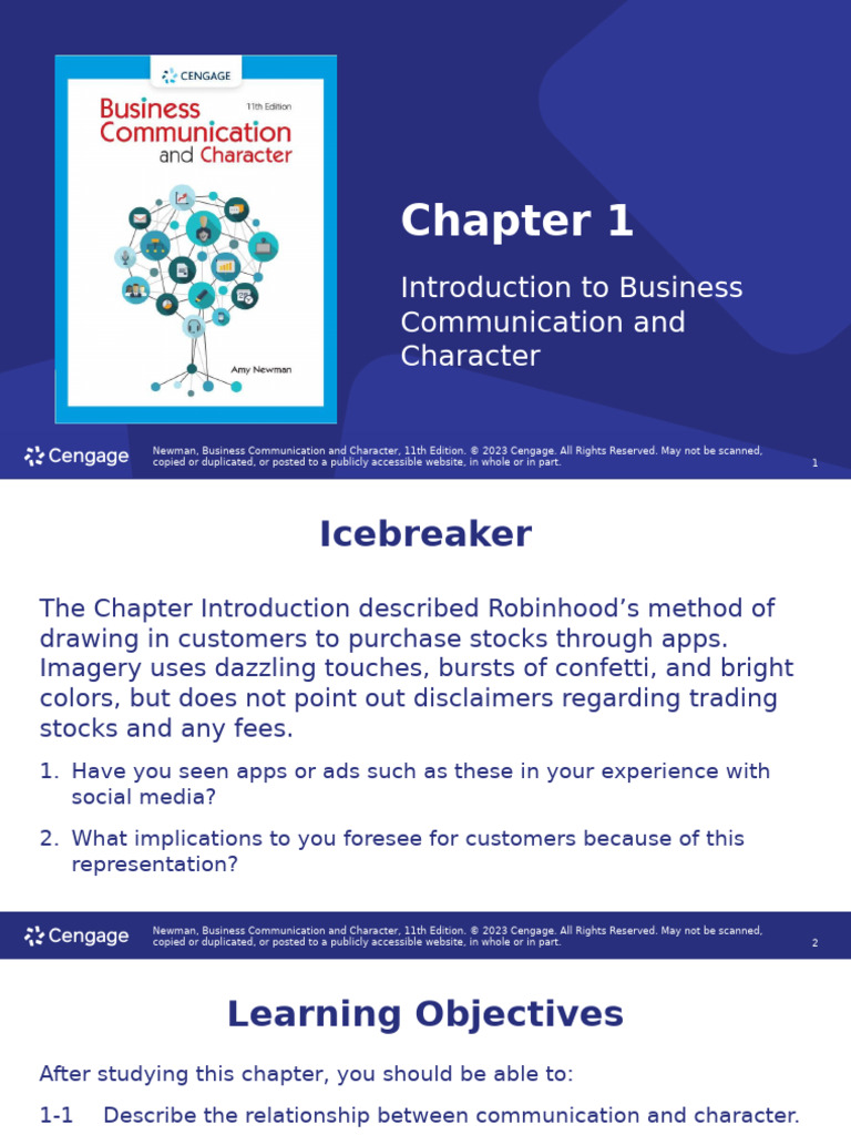 Newman BusinessCommunication 11e Instructor PPT CH01 | PDF ...