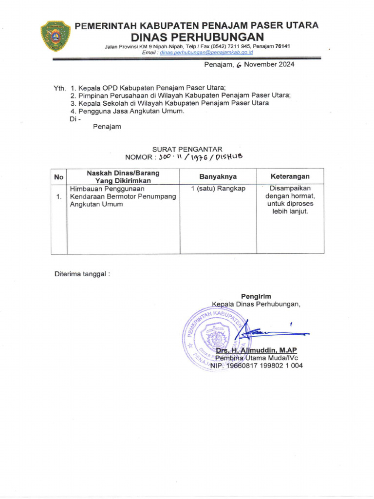 Himbauan Penggunaan Angkutan Umum | PDF