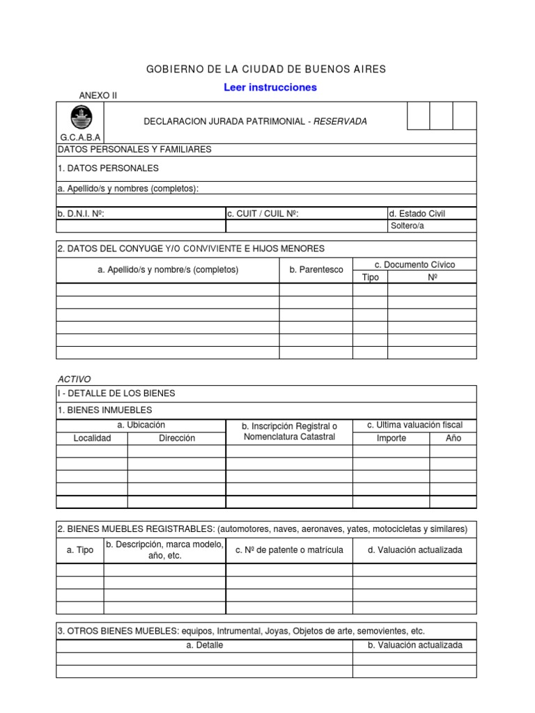 Formulario_DDJJ | Buenos Aires | Bancos | Prueba gratuita de 30 días ...