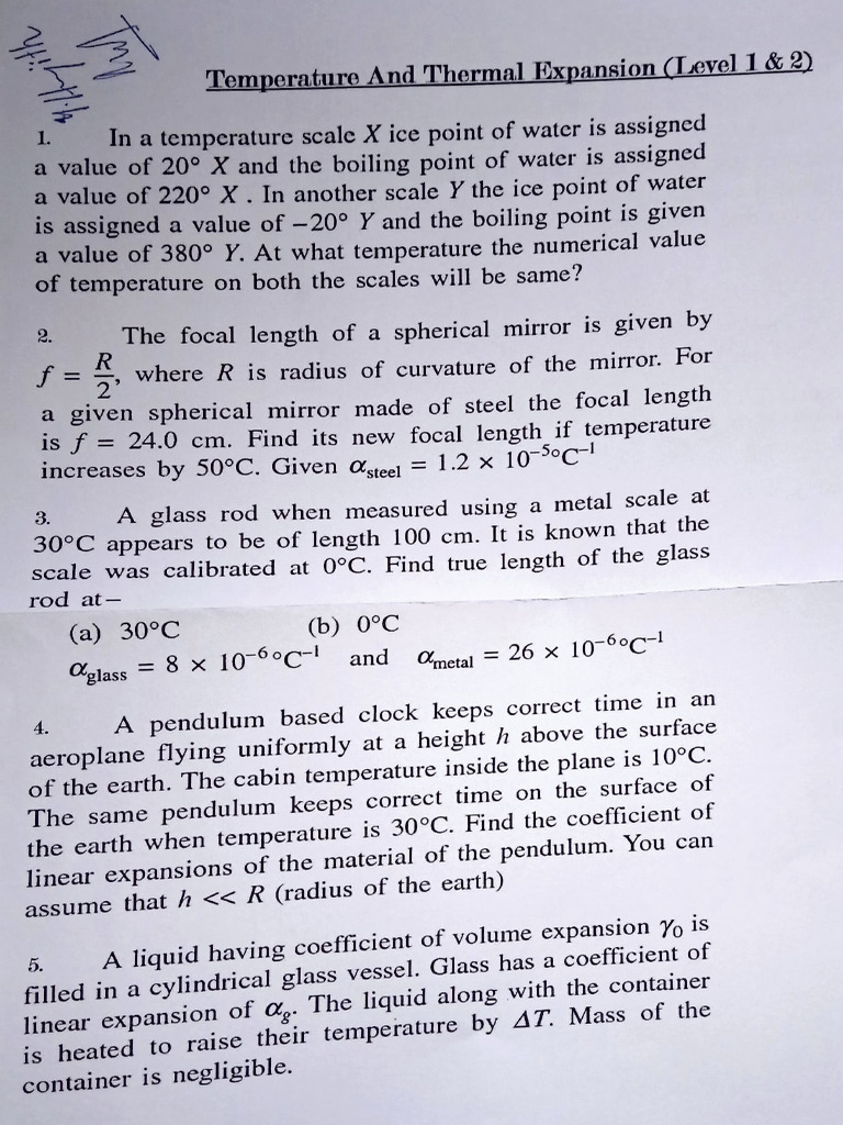 Temp & Thermal Expansion | PDF | Thermal Expansion | Temperature