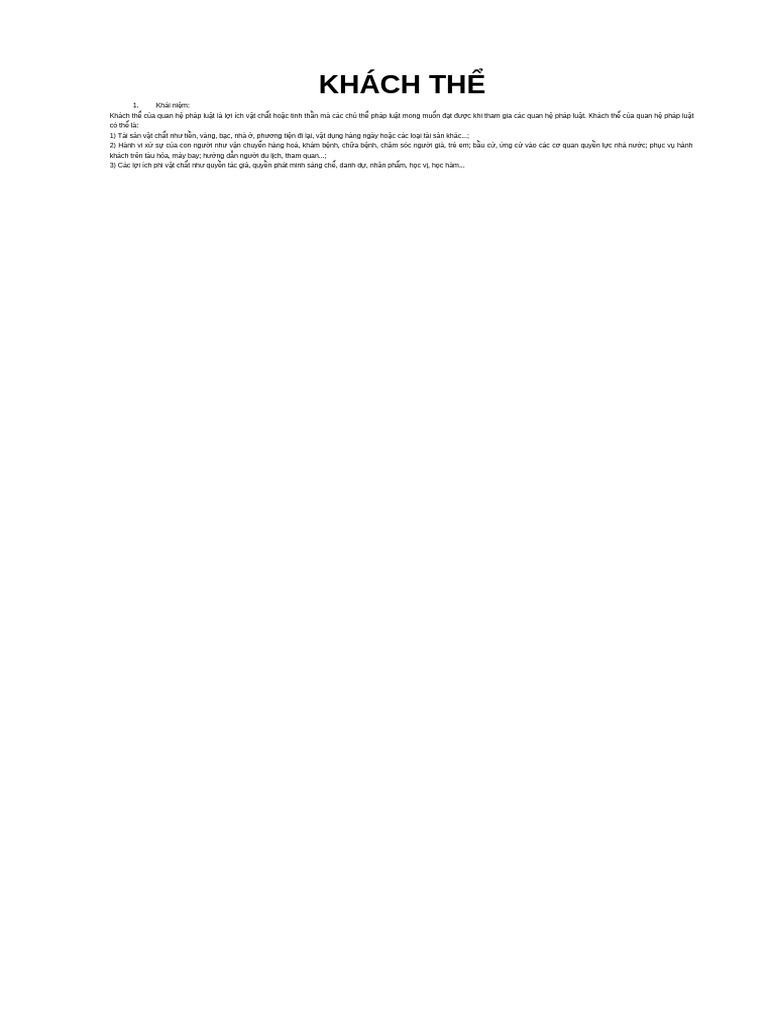KHÁCH THỂ | PDF