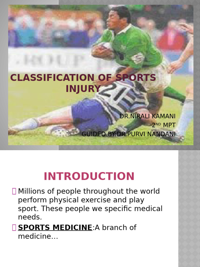 Classification of Sports Injury | PDF | Musculoskeletal System ...