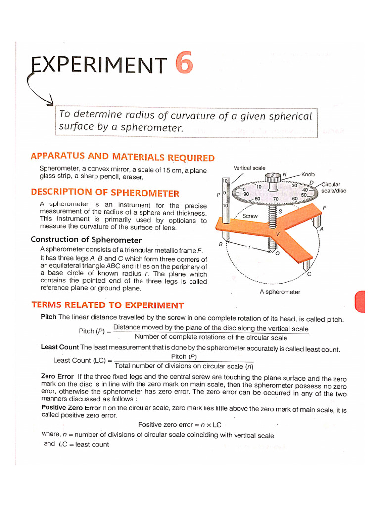 Spherometer | PDF