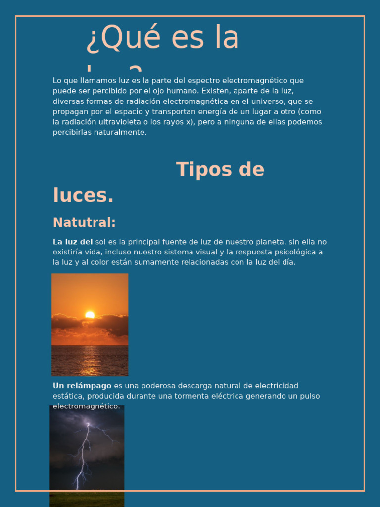 ¿Qué Es La Luz?: Tipos de Luces | PDF | Ligero | Color