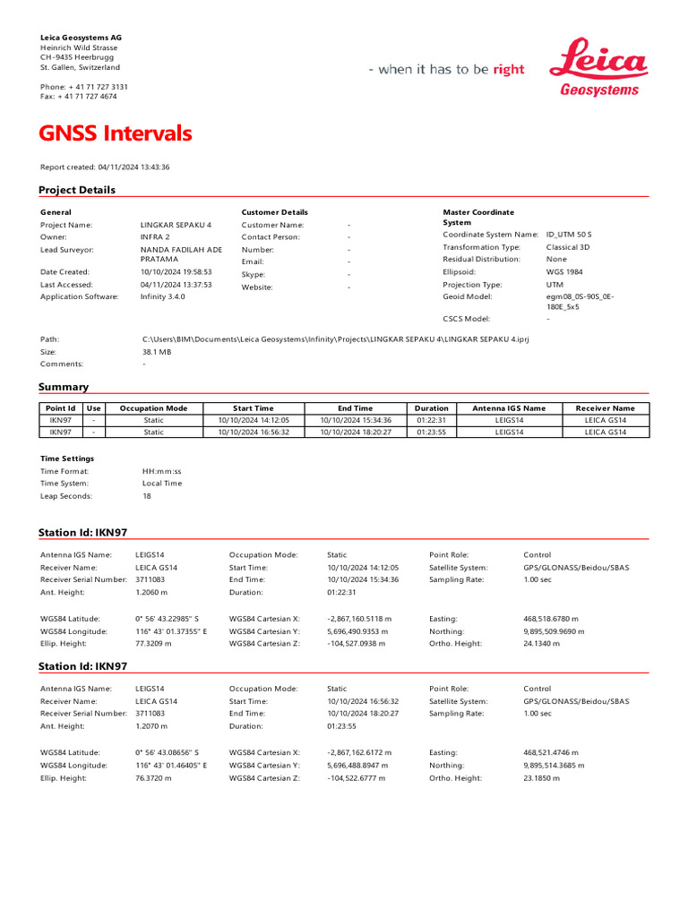 Report Gnss Lingkar Sepaku 4 Pdf Latitude Navigation