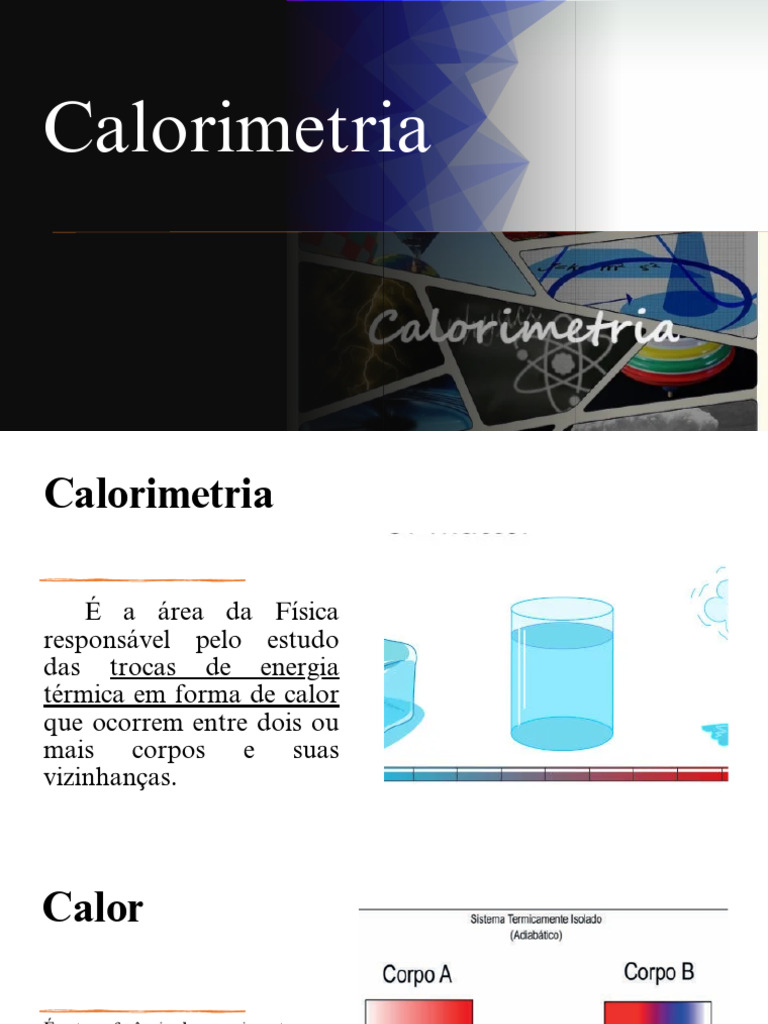 Calorimetria 2° Anos - PPTX - 20241111 - 225113 - 0000 | PDF | Calor | Caloria