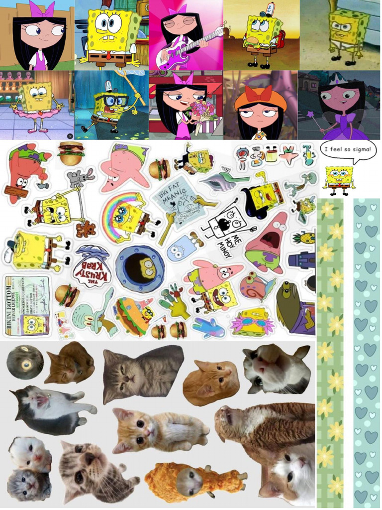 Isabella and Spongebob + Stickers | PDF