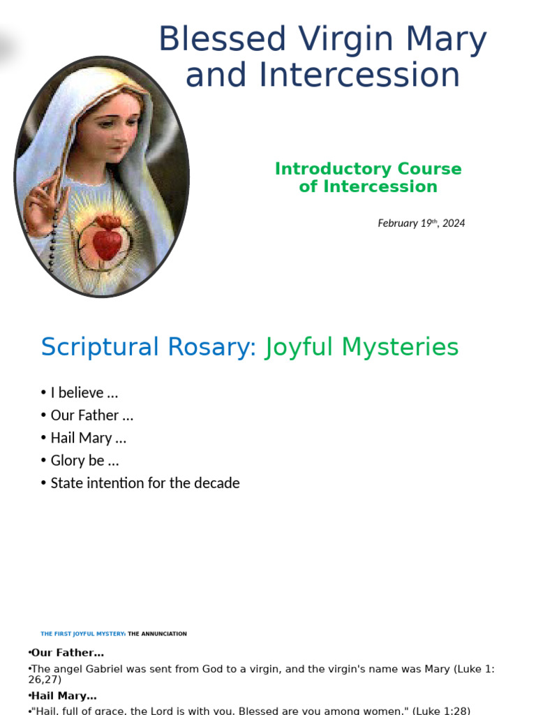 Blessed Virgin Mary and Intercession PPT 2024 | PDF | Religious Belief ...