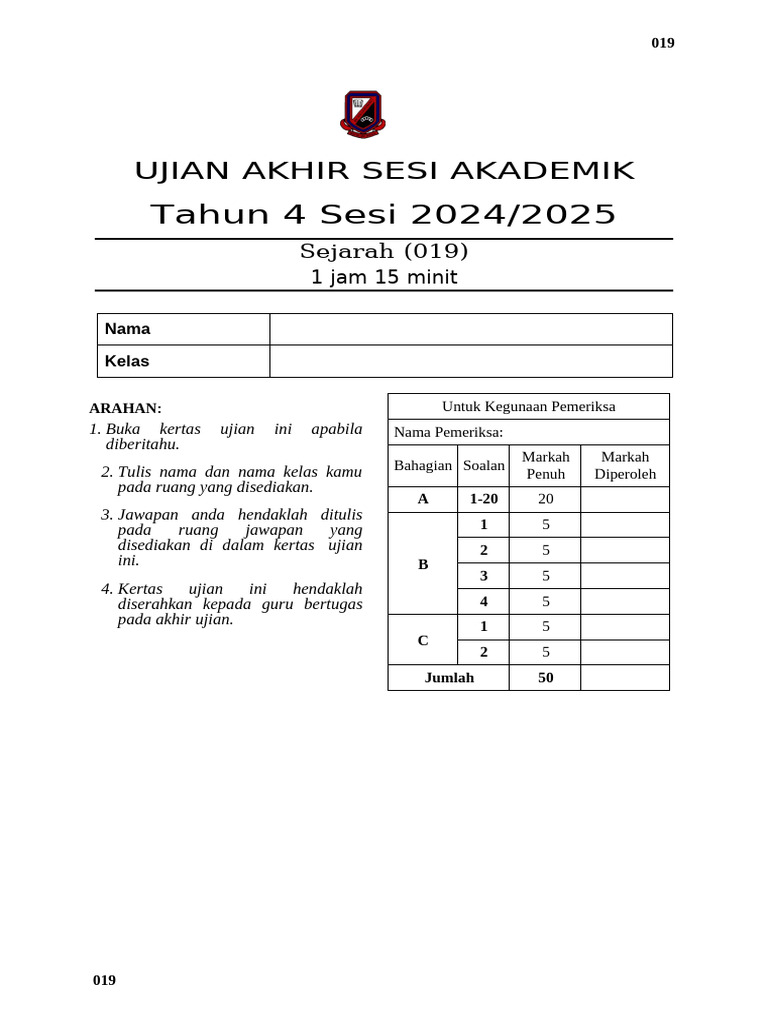 Uasa Muka Depan (Zaidi) | PDF