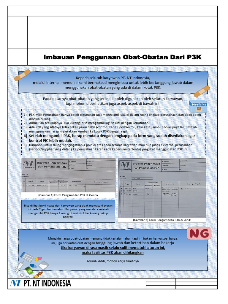 Imbauan Penggunaan Obat-Obatan Dari P3K | PDF