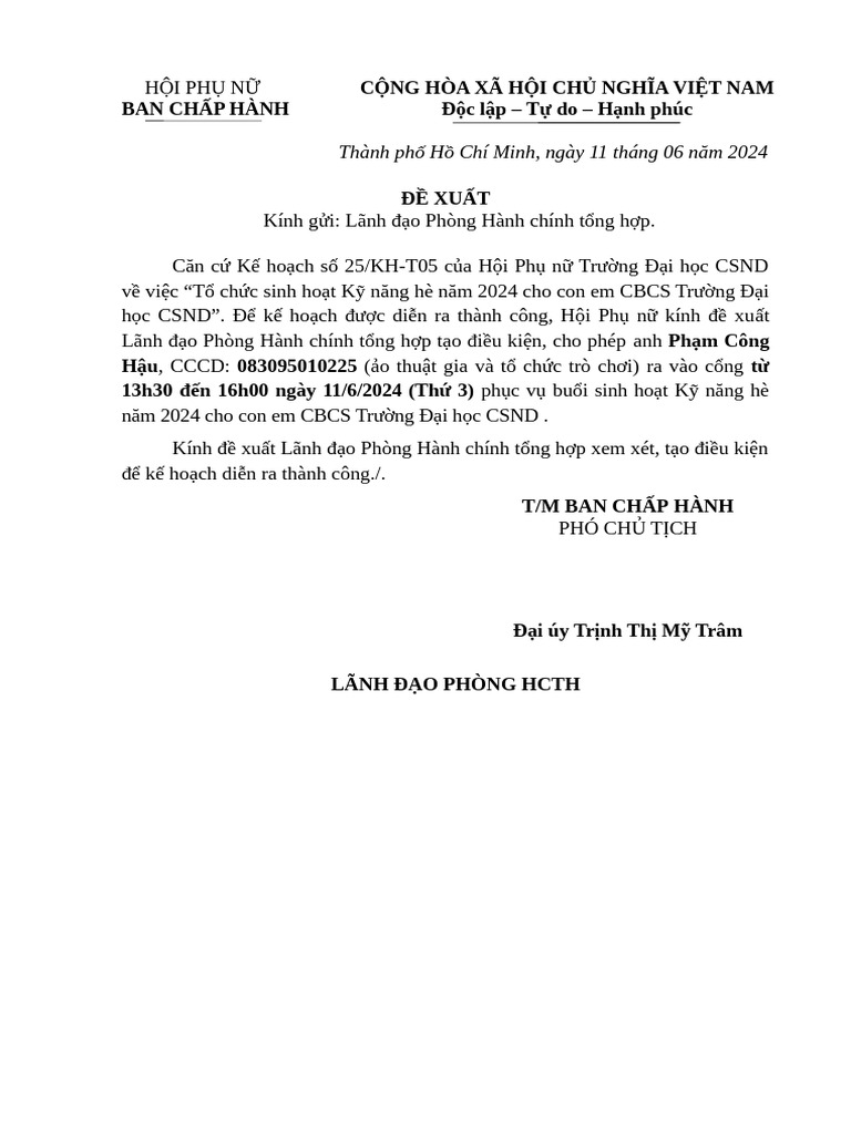 De Xuat Thieu Nhi | PDF