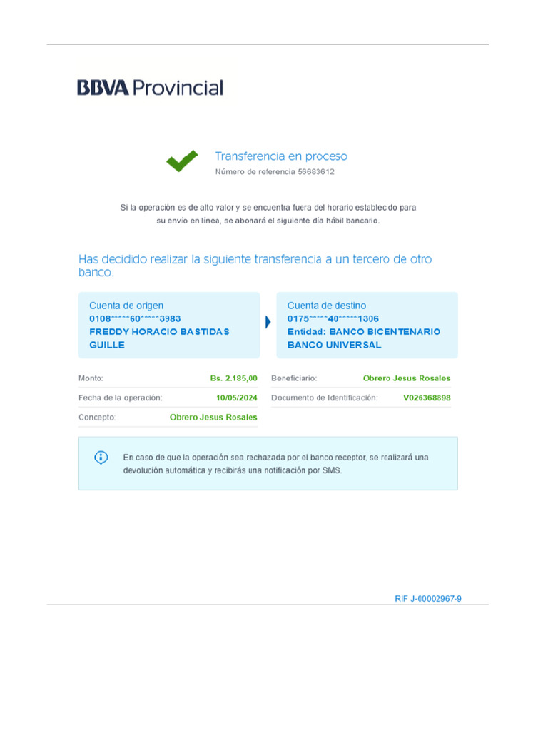Comprobante Jesus Rosales | PDF
