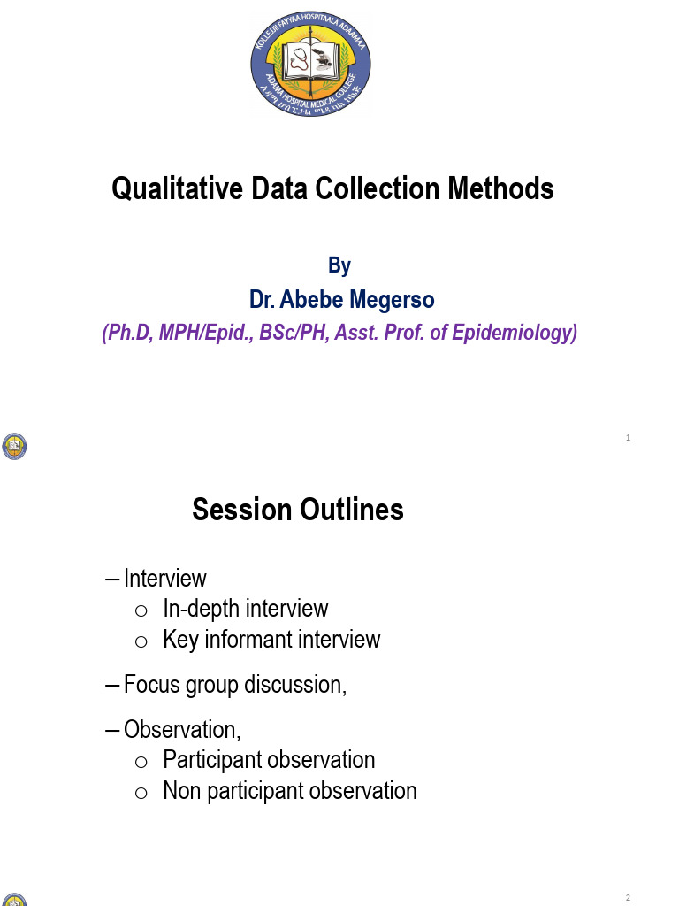 Data Collection Methods in Qualitative Research | PDF | Focus Group | Interview