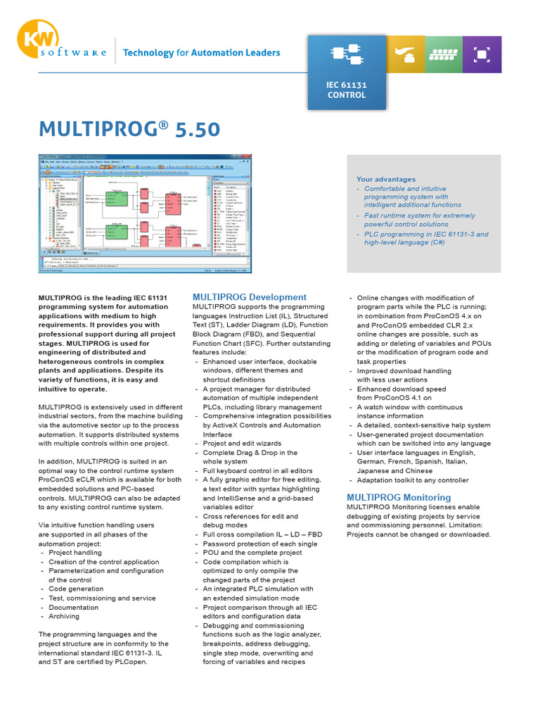 MULTIPROG 5.50-En | PDF | Programmable Logic Controller | Automation