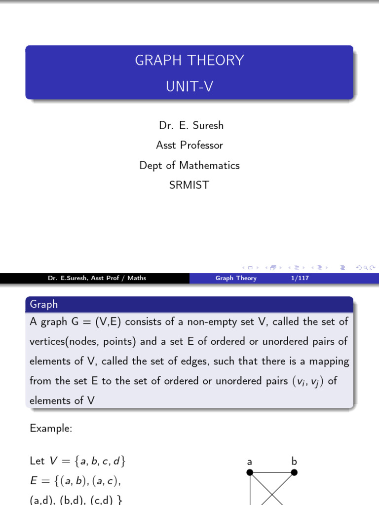 Graph Theory Unit-V | PDF | Vertex (Graph Theory) | Theoretical Computer Science
