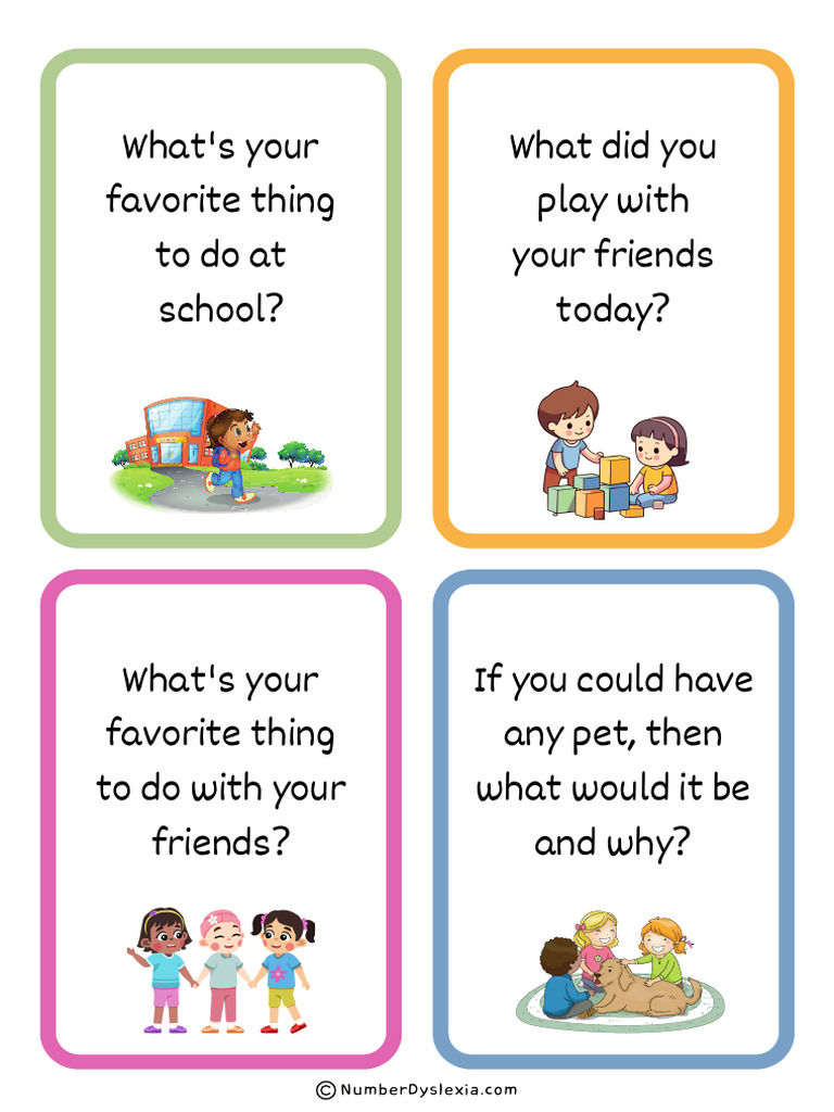 Fun Communication Starters Cards | PDF