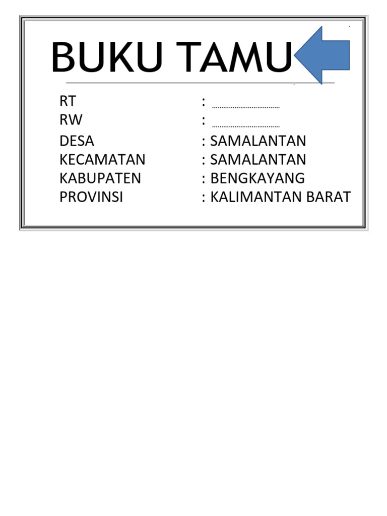 Form Buku Adm RT PDF | PDF