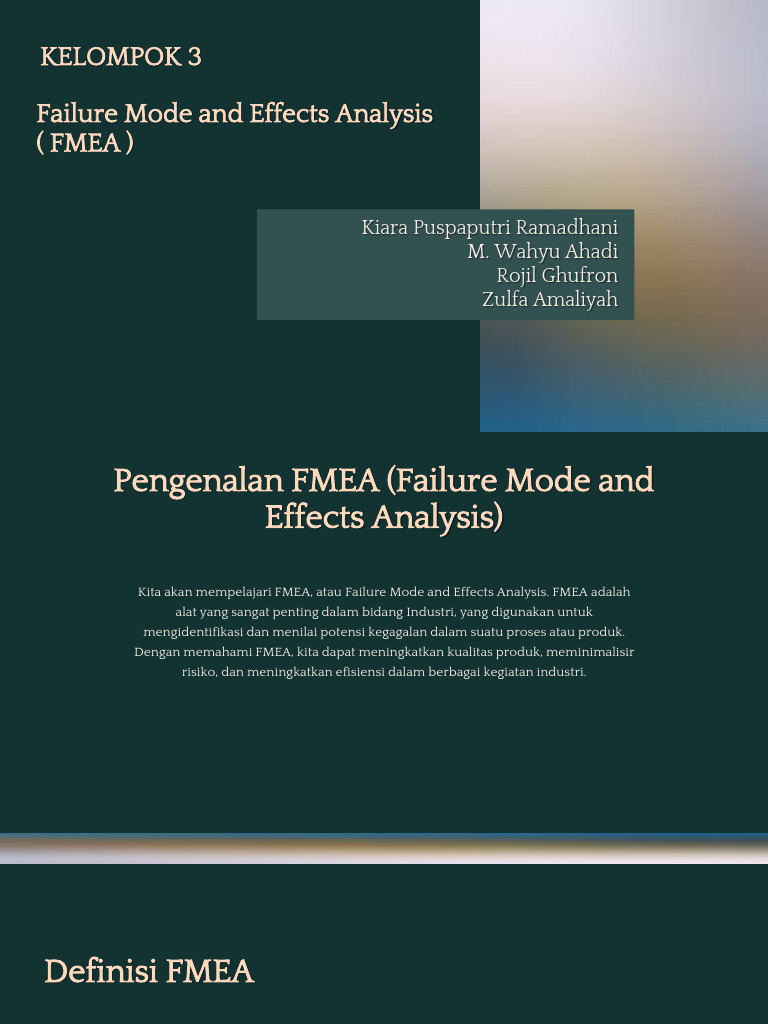 FMEA KELOMPOK 3 Fix | PDF