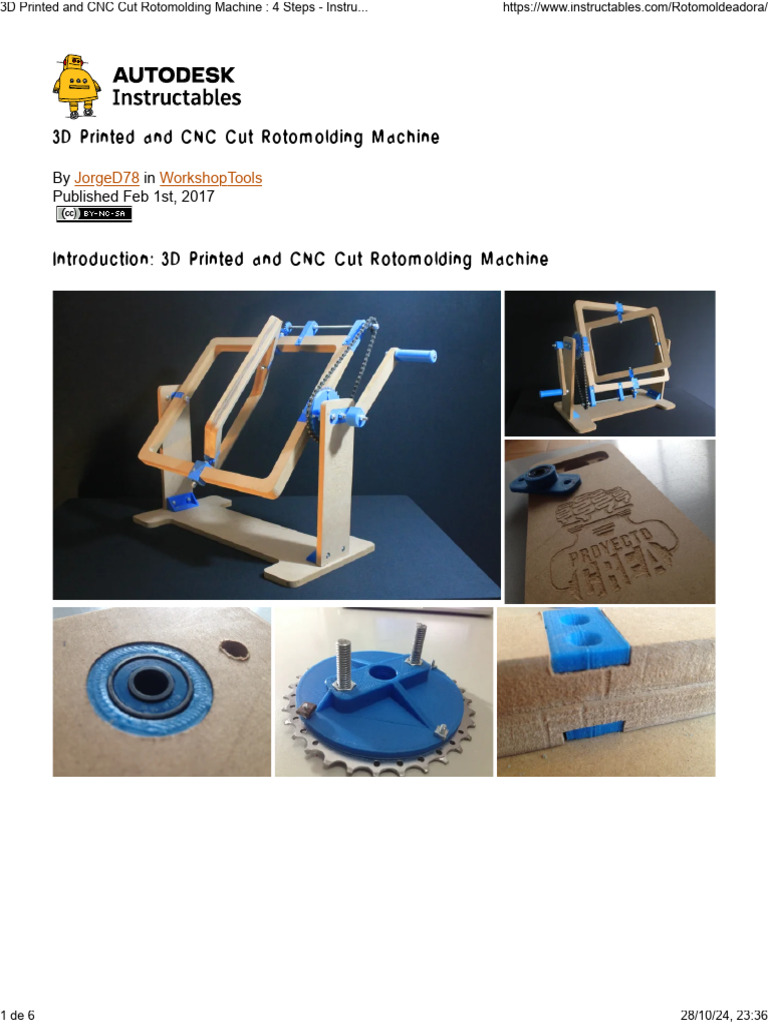 3D Printed and CNC Cut Rotomolding Machine - 4 Steps - Instructables ...