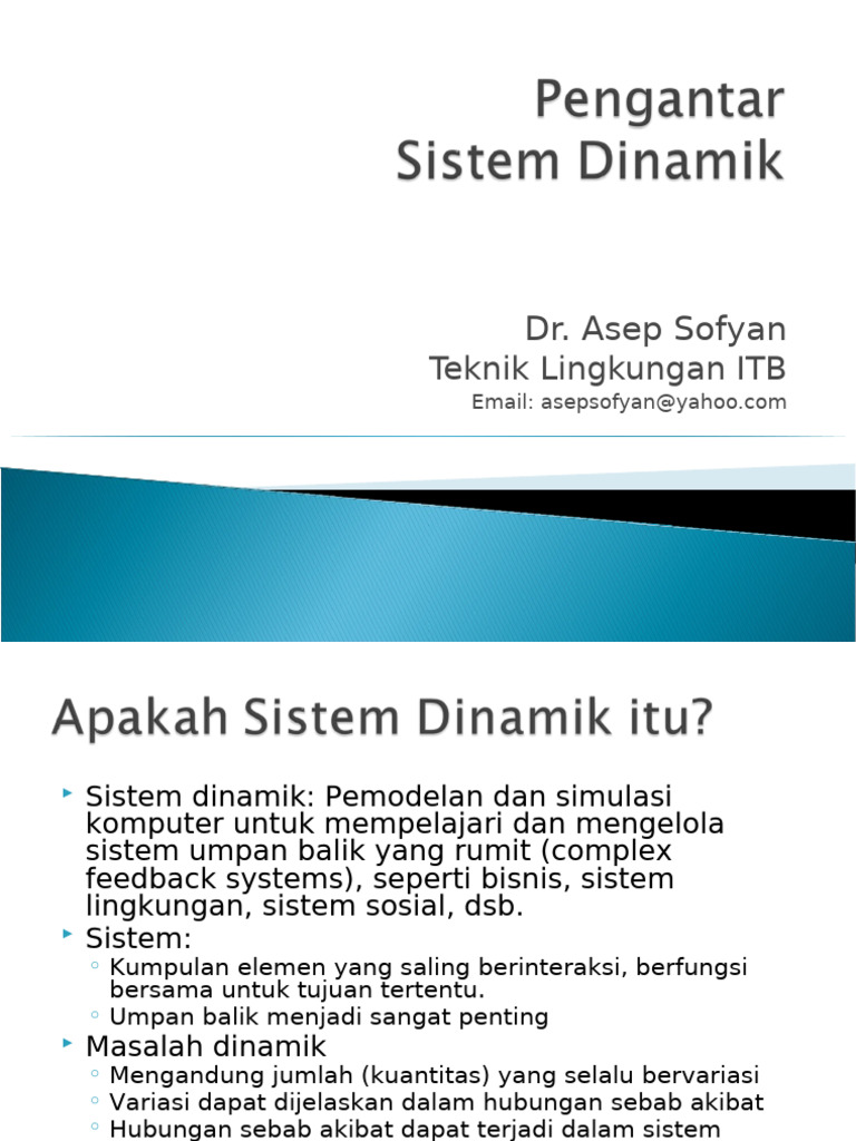 Pengantar Sistem Dinamik | PDF