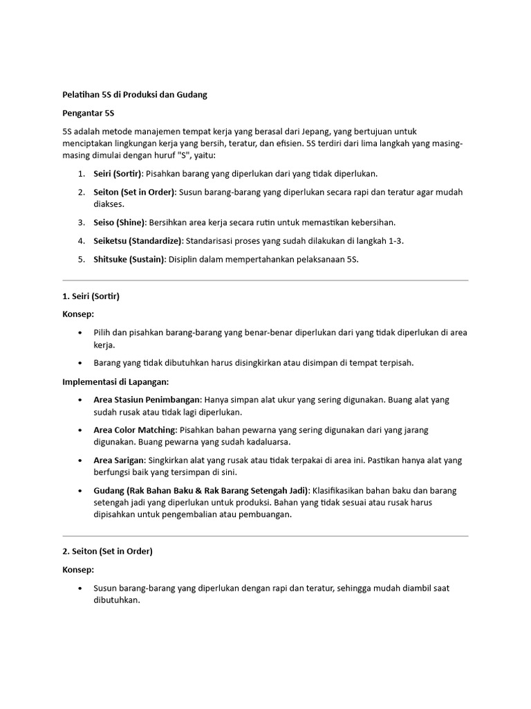 MAteri 5s Produksi Dan Gudang | PDF | Teknologi & Rekayasa