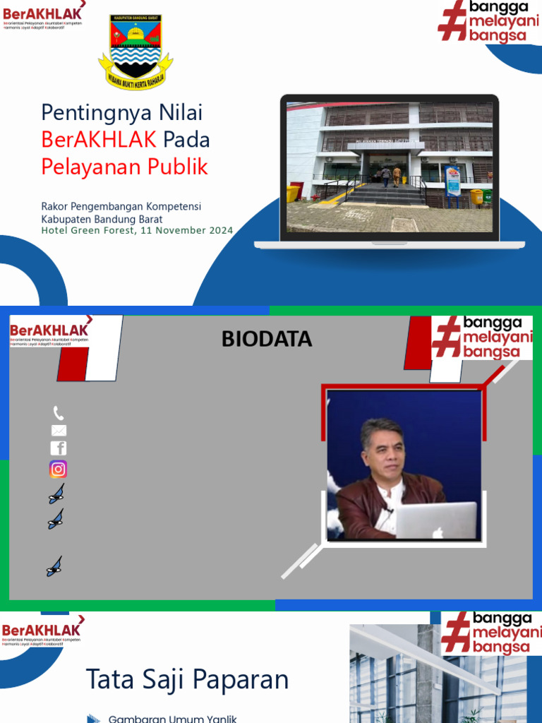 Pentingnya Nilai BerAKHLAK Pada Yanlik | PDF