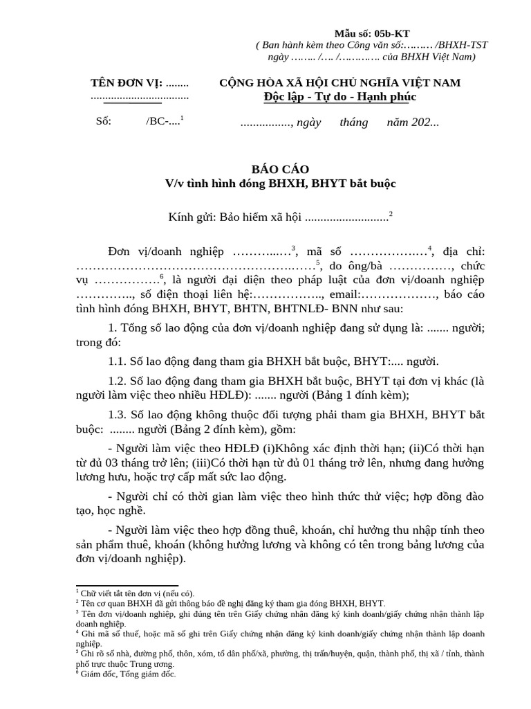 Mau 05b KT BHXH | PDF