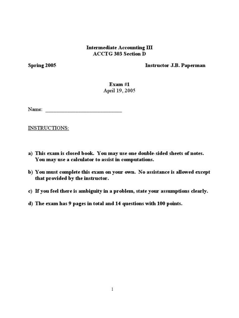 Spring Exam 1 Key | Download Free PDF | Preferred Stock | Treasury Stock