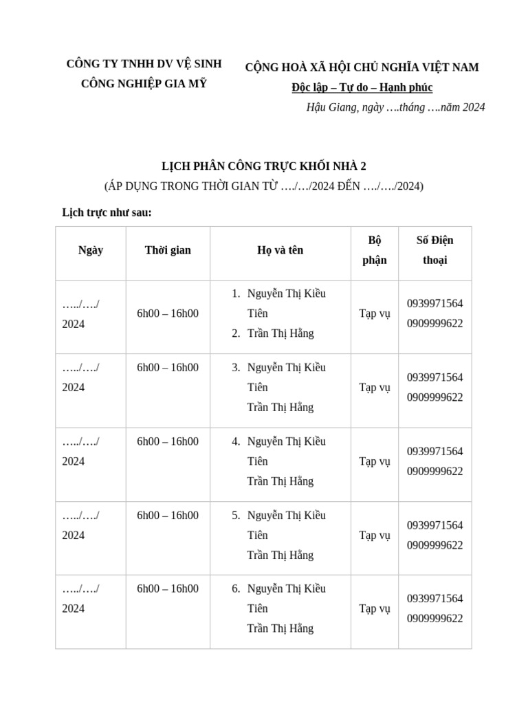 Lich-Truc 0908141200 | PDF