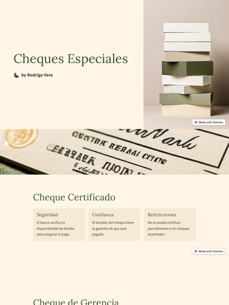 Cheques Especiales para Empresas | PDF | Cheque | Bancos