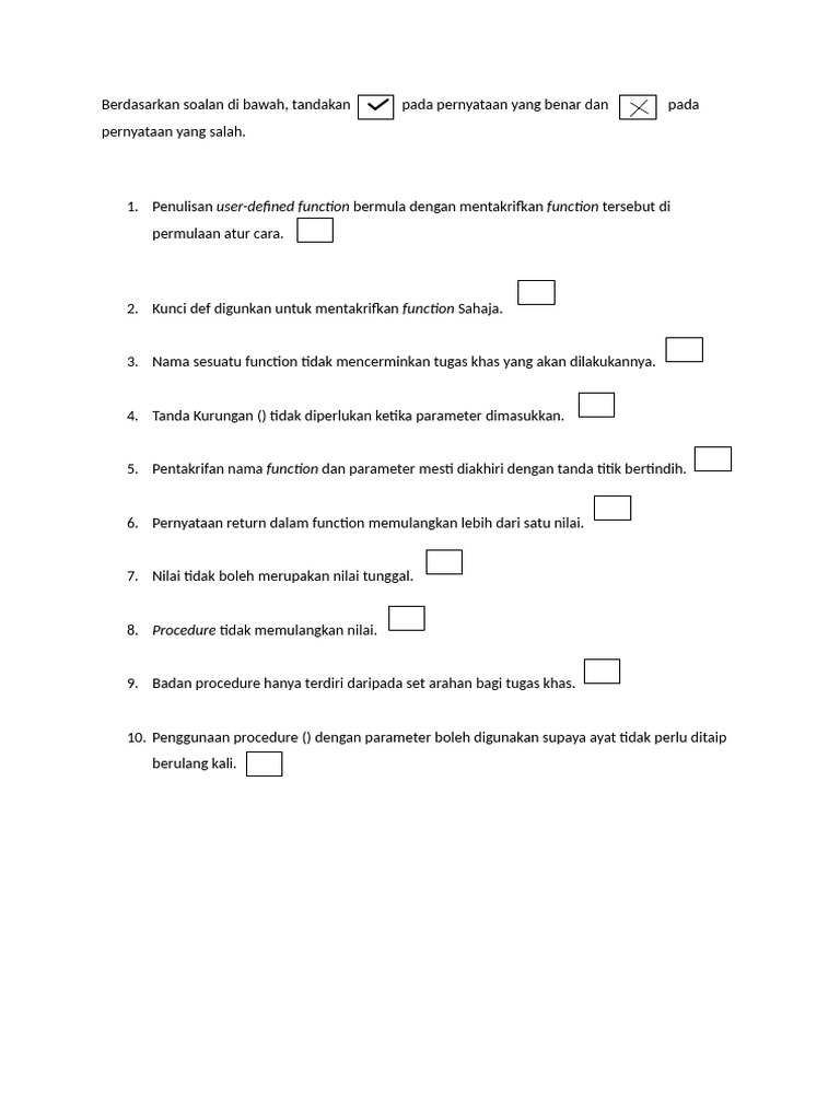 Function Dan Procedure Latihan Pdf