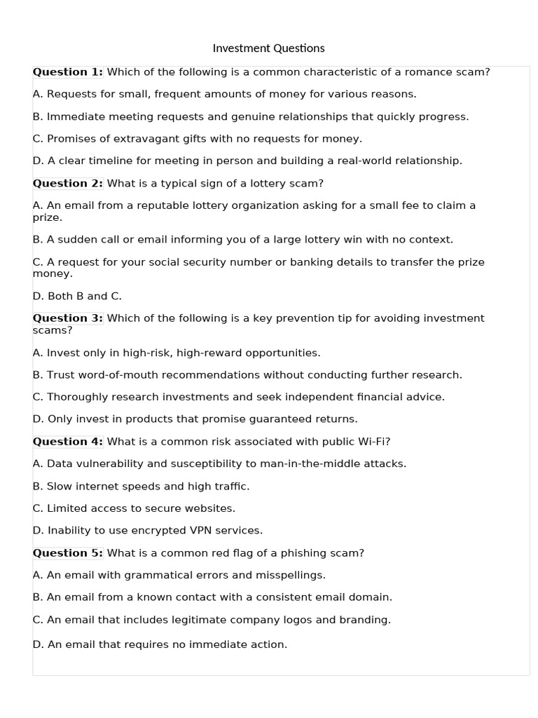 12 - Investment Questions 1 | PDF | Bonds (Finance) | Hedge Fund