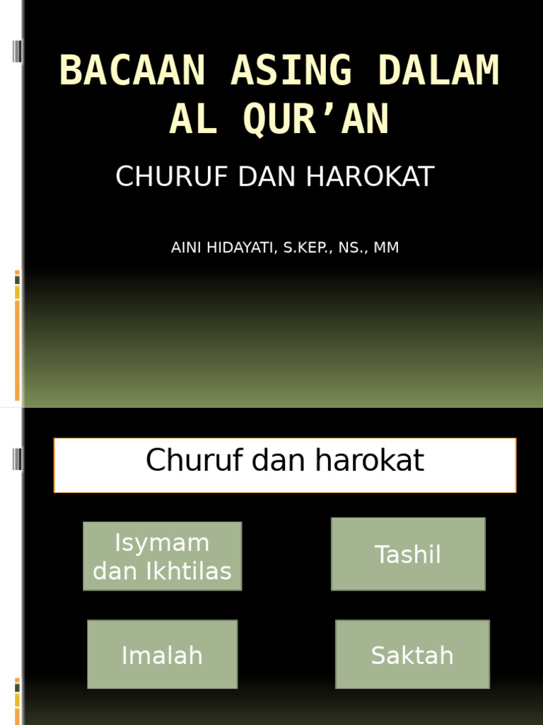 Bacaan Ghorib Dalam Al Qur'An | PDF | Seni & Disiplin Bahasa | Kajian ...