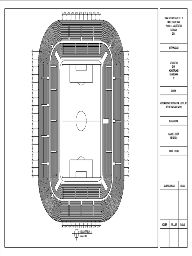 Denah Tribun Stadion 3 Skala 1:800 | PDF