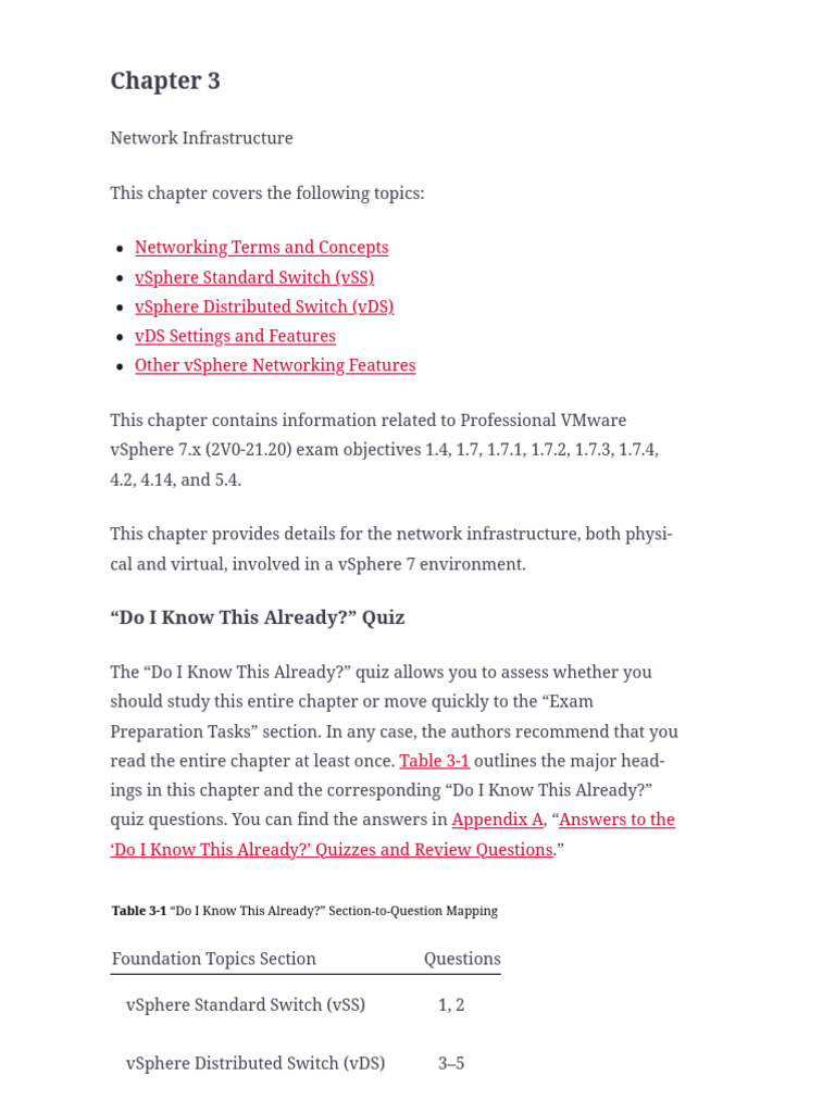 Chapter 3. Network Infrastructure - VCP-DCV For Vsphere 7.x (Exam 2V0 ...