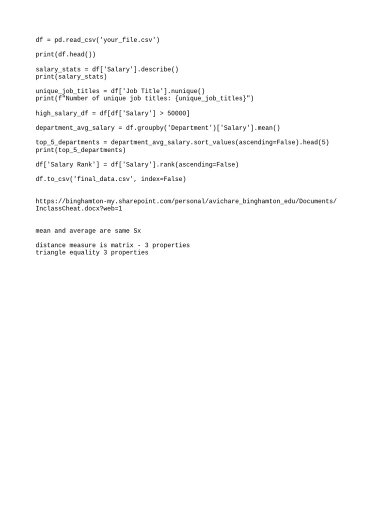 DF PD - Read CSV ('Your File - CSV') | PDF