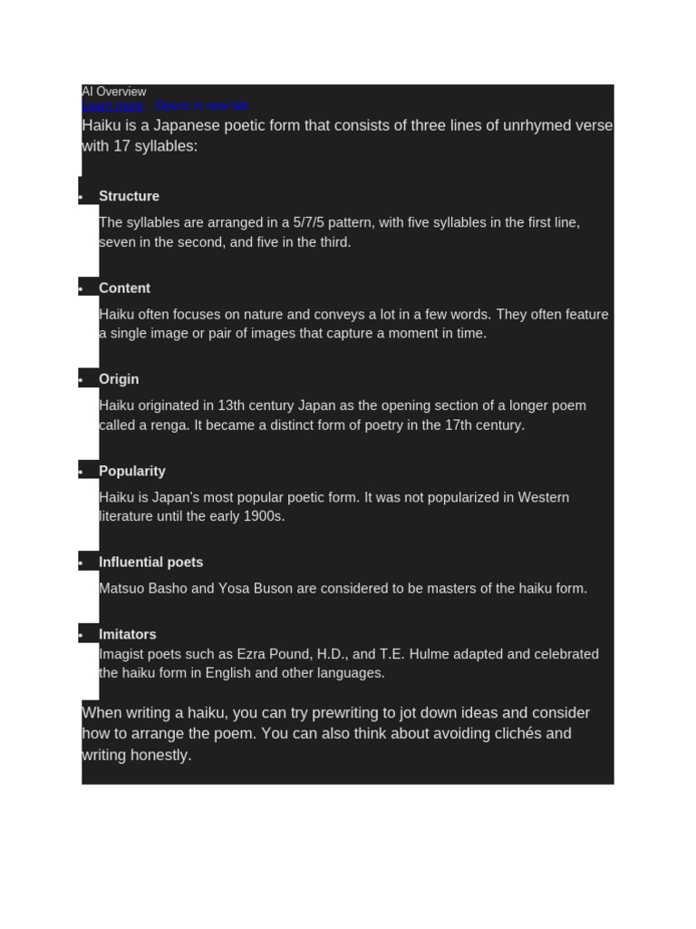 Haiku History 1818188181 | PDF