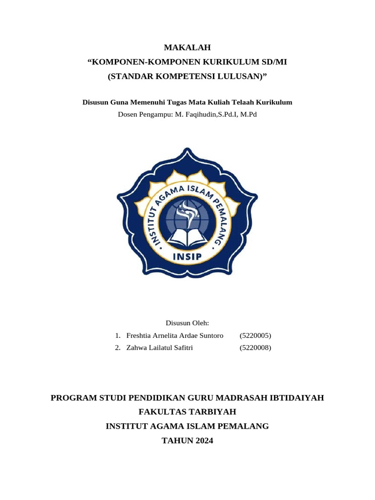 Telaah Kurikulum Skl.. | PDF