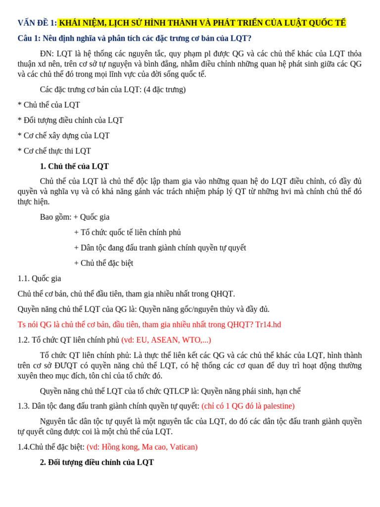 Dap An Cau Hoi VD CPQT | PDF