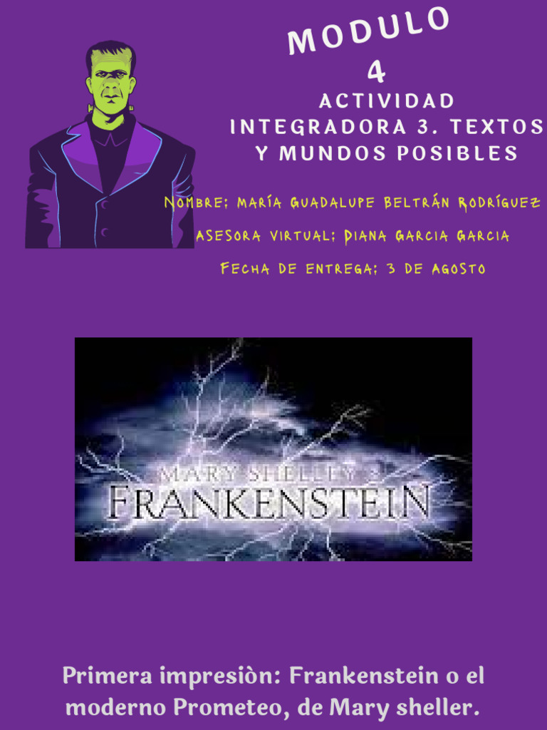 Análisis de Frankenstein y La Debutante | PDF | Frankenstein