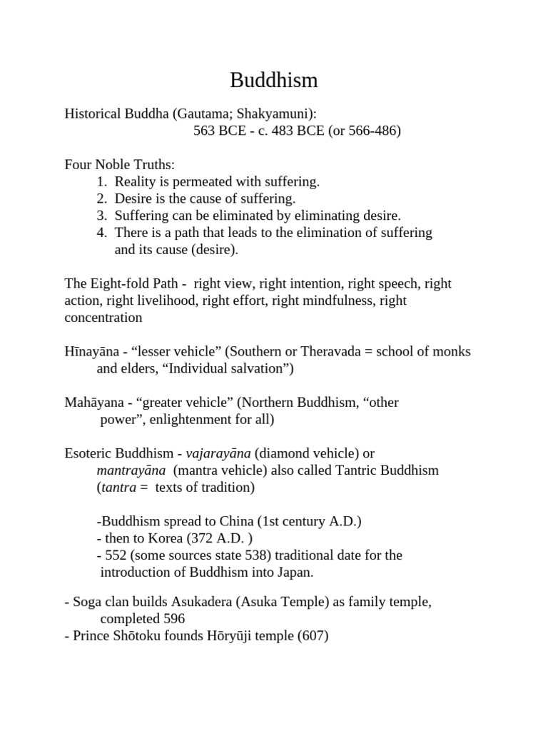 Buddhism: Key Concepts and History | PDF