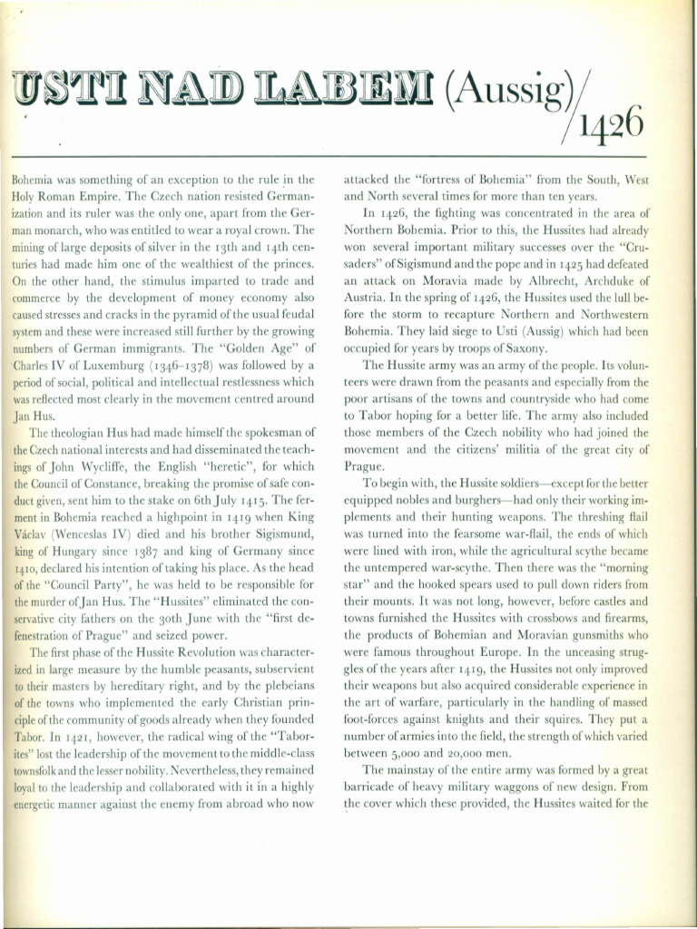 Hussite Wars: Peasant Revolt | PDF | Military