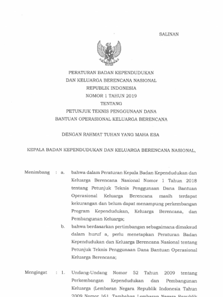 Juknis Bokb 2019 - Final | PDF