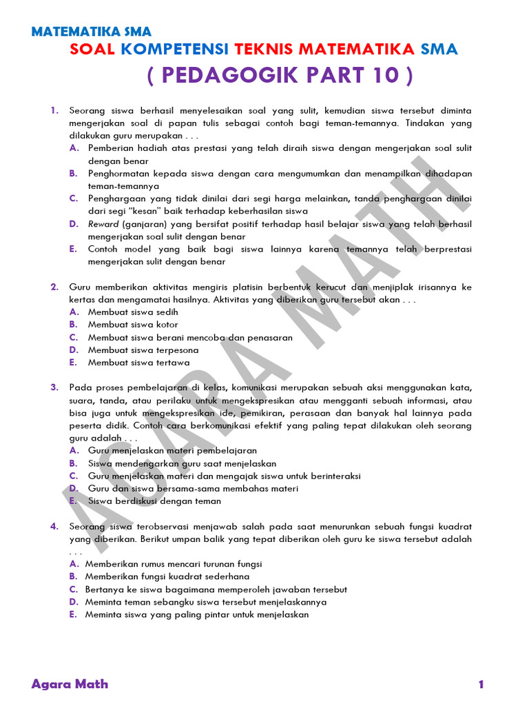 Pedagogik Part 10 | PDF