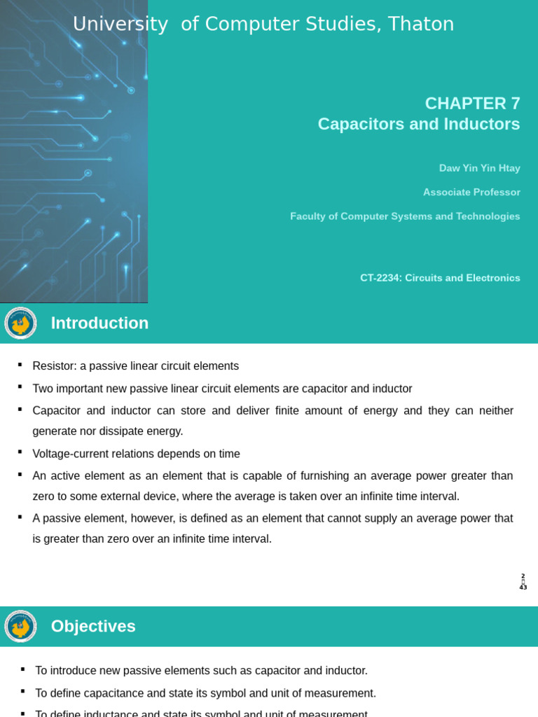 CT-2234 Ch-7 | PDF | Capacitor | Electrical Network