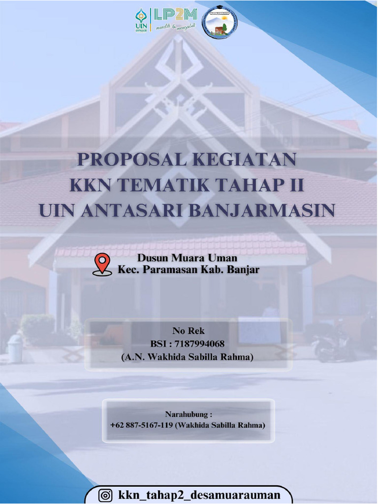 Proposal KKN Tematik Tahap 2 Uin Antasari Banjarmasin Dusun Muara Uman | PDF
