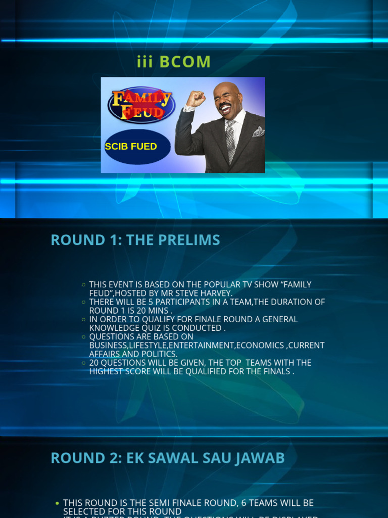SCIB Family Feud Competition Overview | PDF