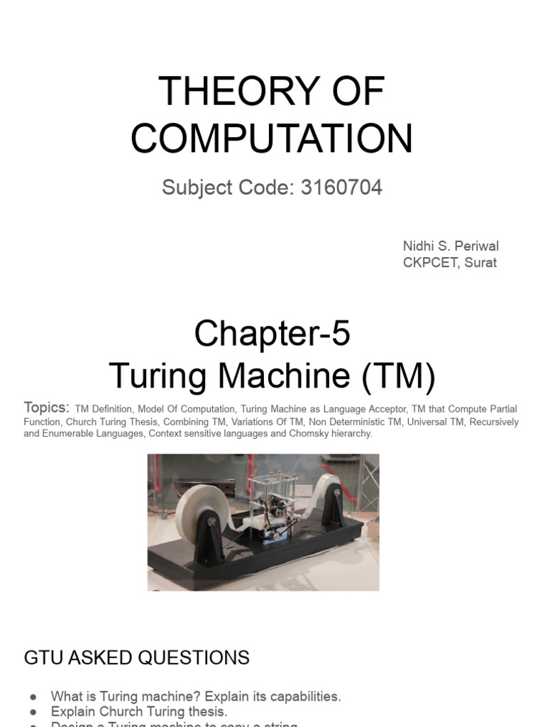 TOC Chapter 5 | PDF | Automata Theory | Algorithms