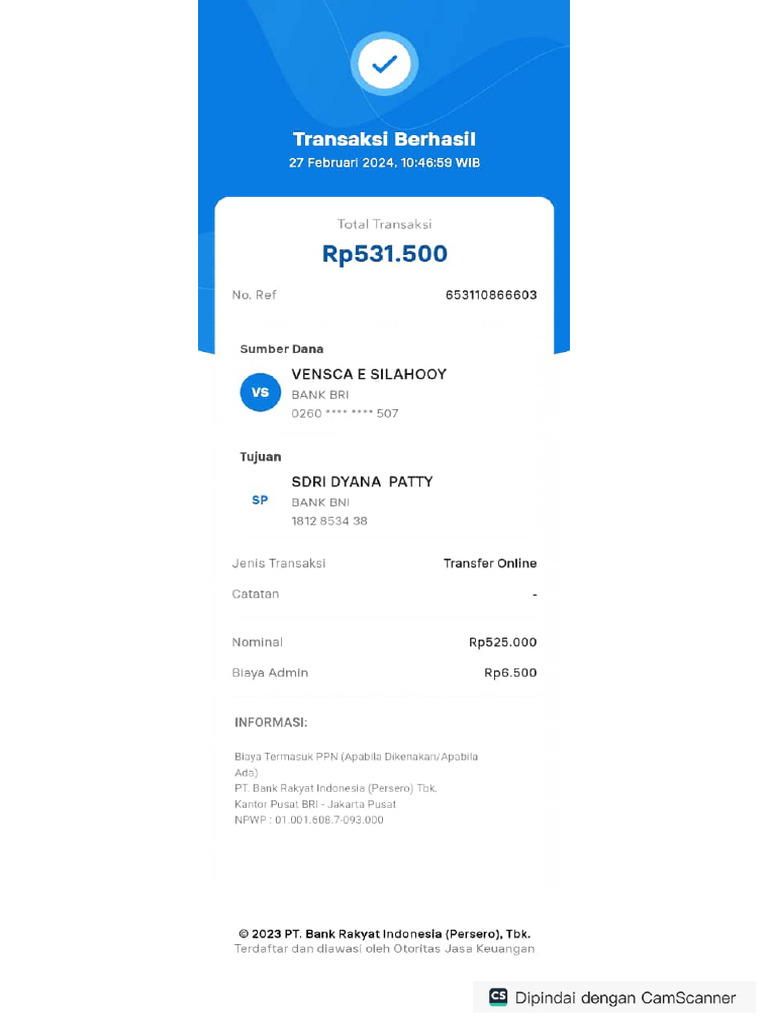 Bukti Transfer | PDF